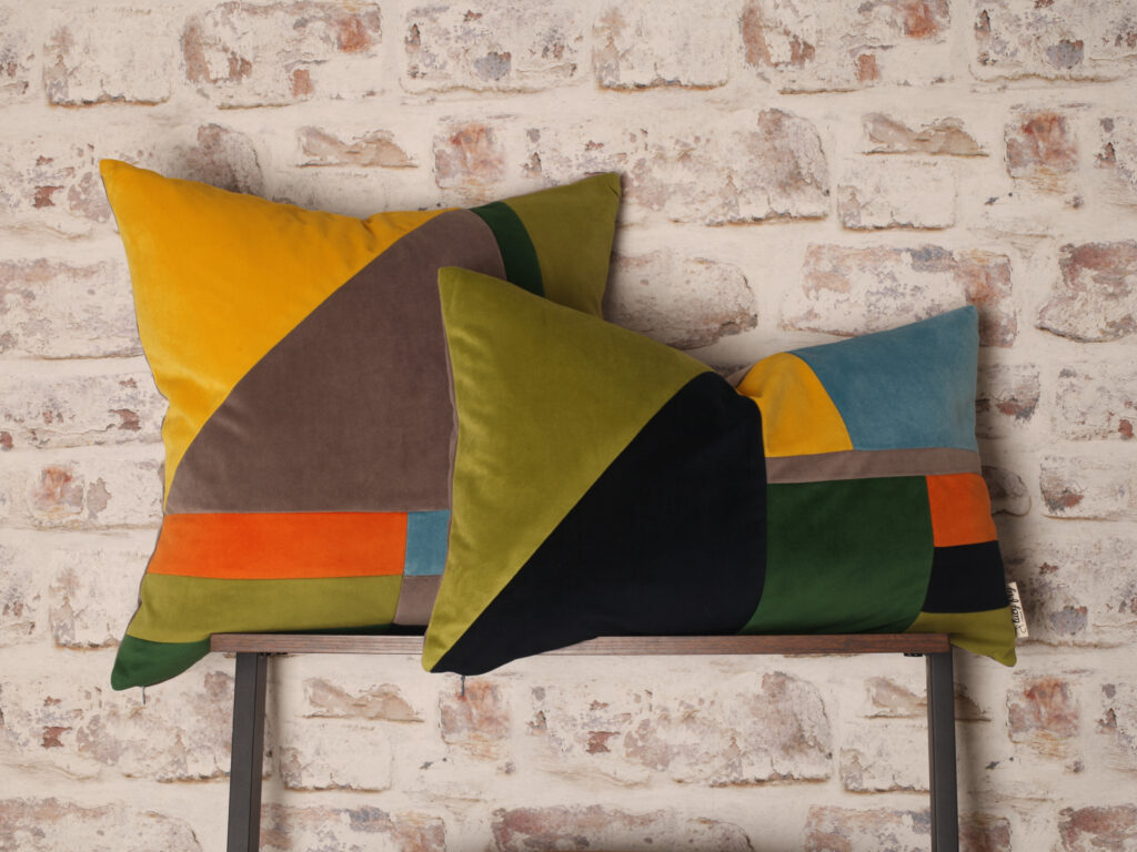 Colour Block Statement Cushions - By Lucy Fry Design